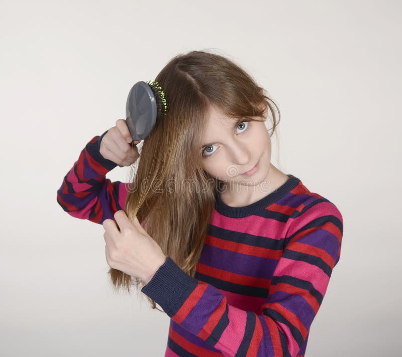 890 Little Girl Combing Her Hair Stock Photos - Free & Royalty-Free ...