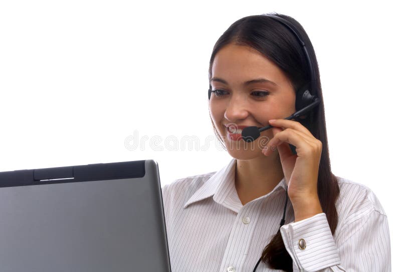 Operator girl stock photo. Image of helpful, operator - 1582706