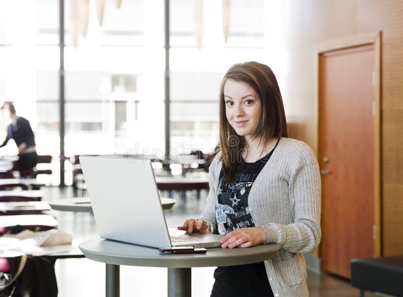 Girl with computer stock photo. Image of chair, write - 9098256