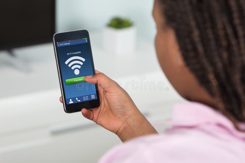 Girl Connecting Wifi on Smart Phone Stock Image - Image of holding ...