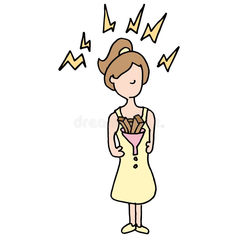 Girl with constipation stock vector. Illustration of cartoon - 70612681