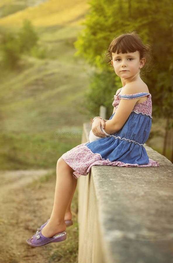 Girl in countryside stock image. Image of color, baby - 50060381