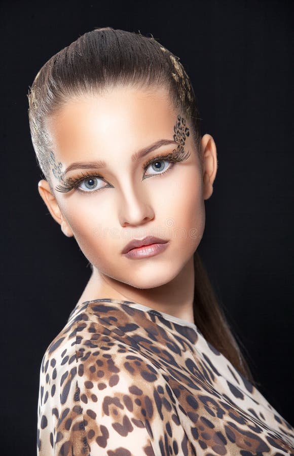 Girl with Creative Face Art Stock Image - Image of face, adult: 36195059