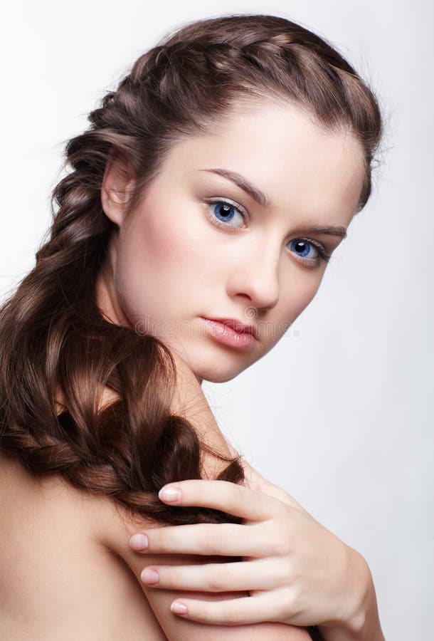 Girl with creative hair-do stock photo. Image of elegant - 18452658