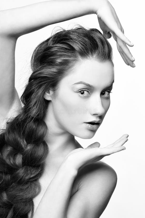 Girl with creative hair-do stock image. Image of creative - 18452797