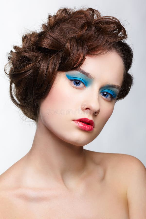 Girl with creative hair-do stock image. Image of hairdo - 18452845