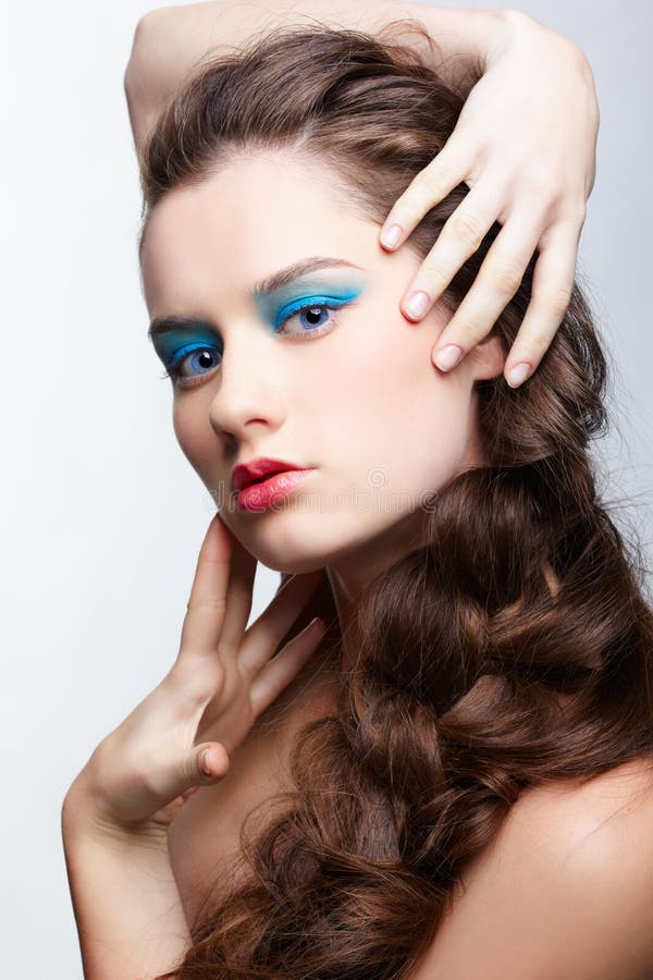 Girl with creative hair-do stock photo. Image of creative - 18871698