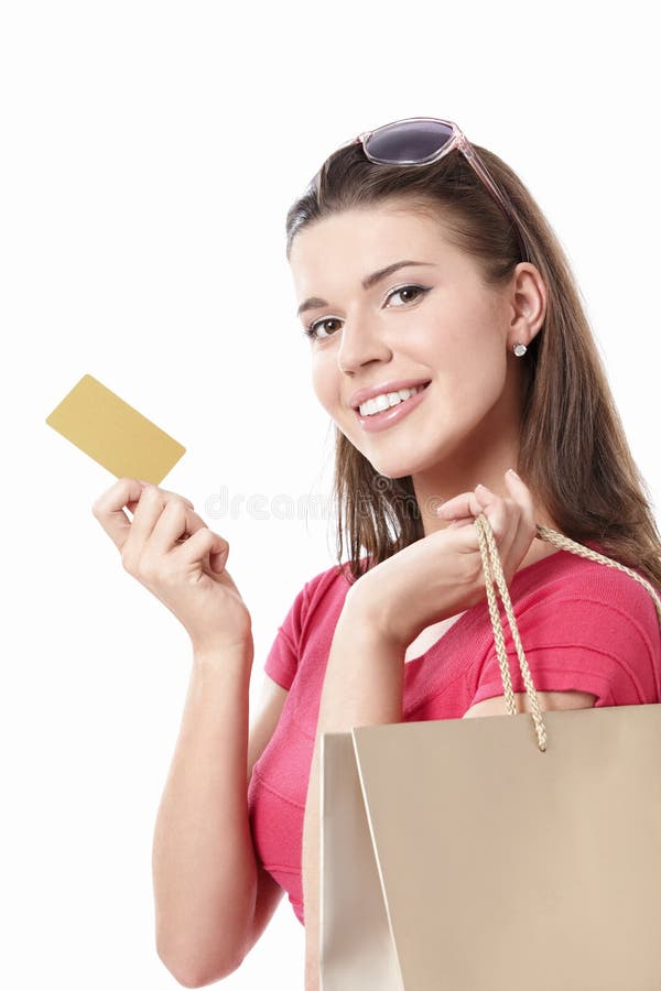 Girls with credit cards stock image. Image of lifestyle - 19614931