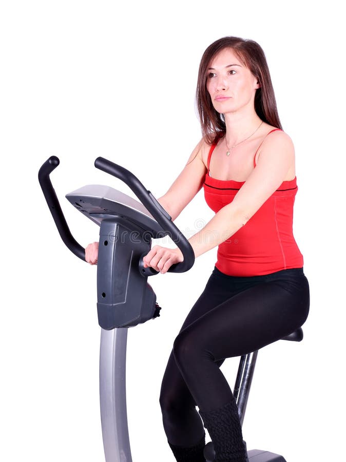 Girl Cross Trainer Exercise Stock Image - Image of pretty, instructor ...