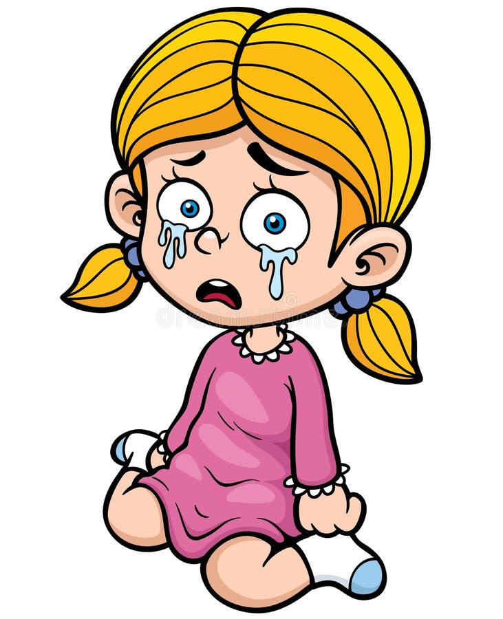 Cartoon Girl Crying Stock Illustrations – 9,687 Cartoon Girl Crying ...