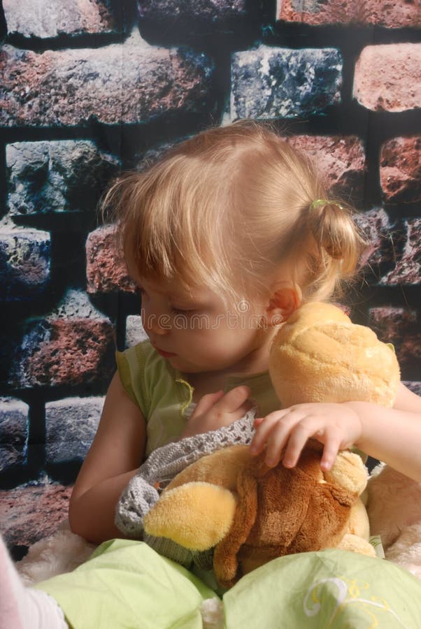 Wee girl stock image. Image of hair, sleep, elastic, lovely - 83259623