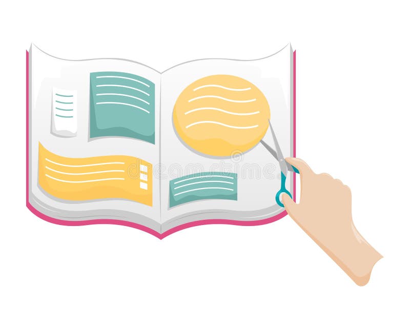 Open Book in the Hands of Man. Flat Style Stock Vector - Illustration ...