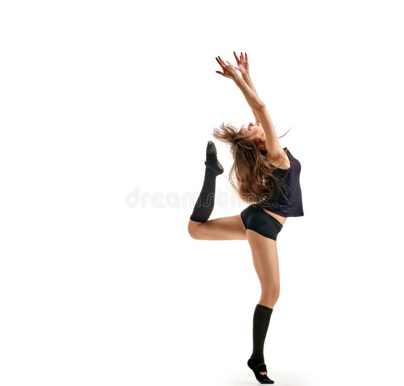 Girl Dancer. Starting Point Stock Photo - Image of attractive, female ...