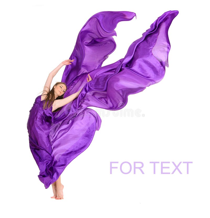 Girl Dancer in Flying Dress Stock Photo - Image of dancer, health: 43571146