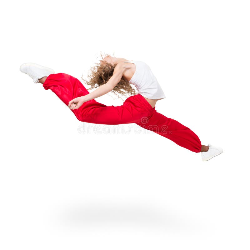 Girl dancer jumping stock photo. Image of music, loss - 27335192