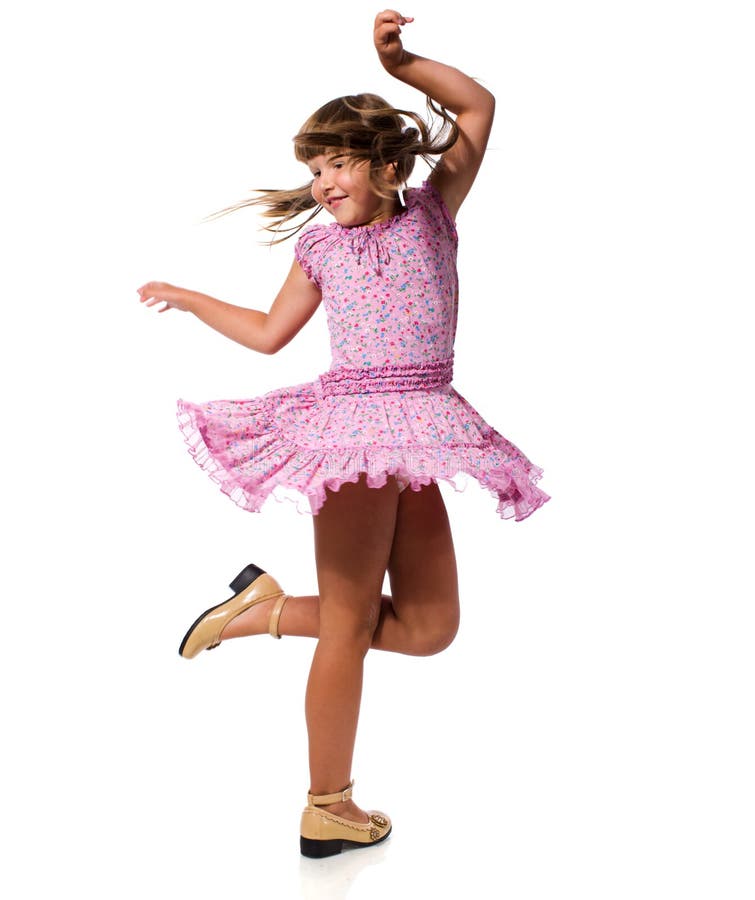 Girl Pink Spinning Dancing Isolated Stock Photos - Free & Royalty-Free ...