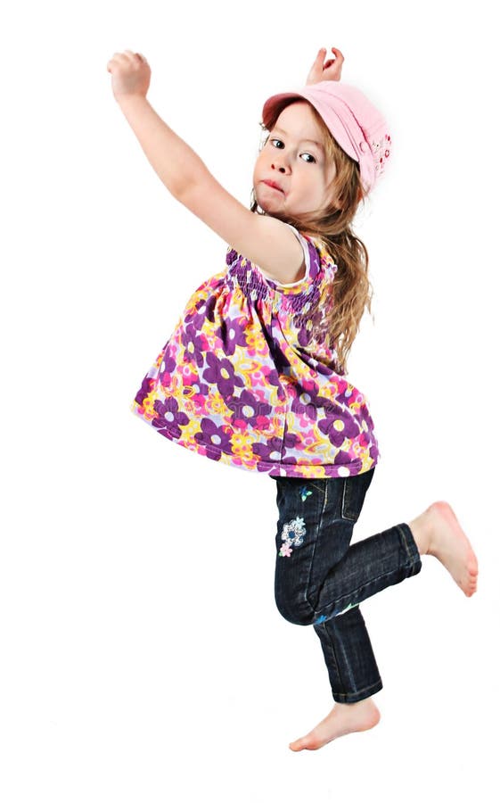 Girl dancing stock image. Image of playing, leaping, cute - 19519711