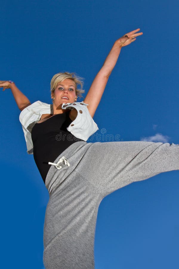 Girl dancing stock image. Image of cute, portrait, gymnastic - 27642349