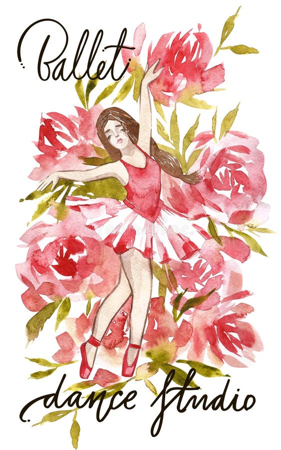 Girl Dancing Ballet, Future Ballerina Dancer Stock Illustration ...