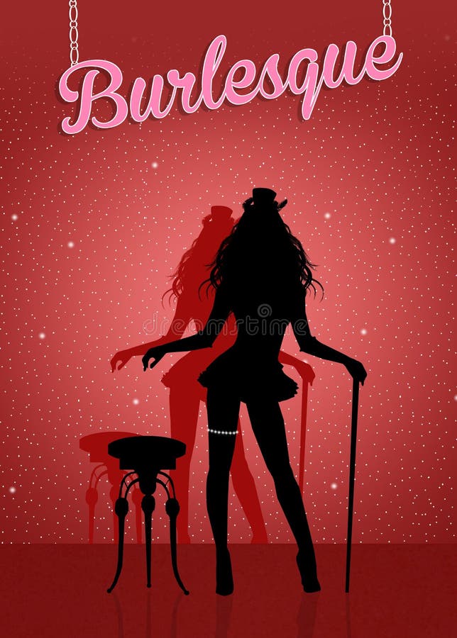 Girl dancing Burlesque stock illustration. Illustration of show - 86576965