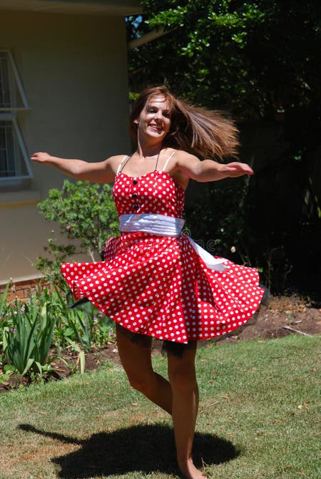 Girl dancing outdoors stock image. Image of giggle, caucasian - 4355763