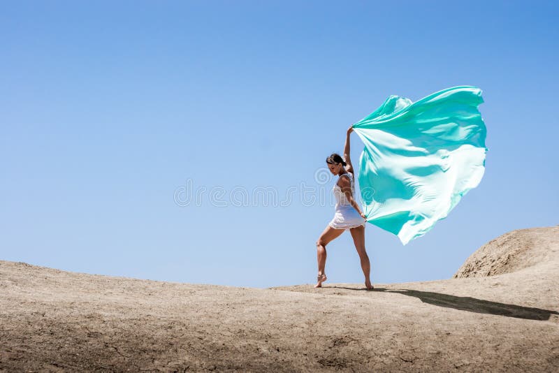 Girl dancing in the wind stock image. Image of celebrating - 54503789