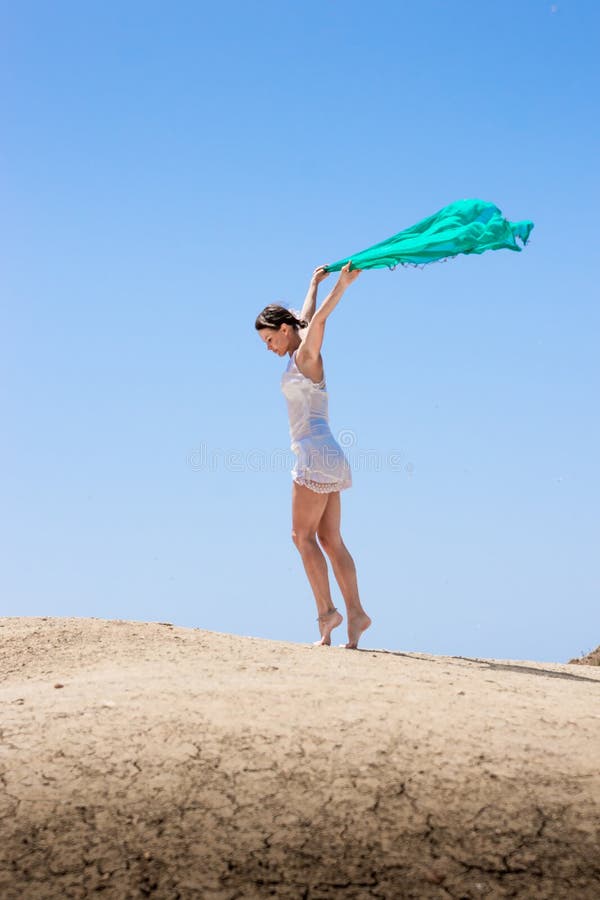 Girl dancing in the wind stock image. Image of celebrating - 54503789