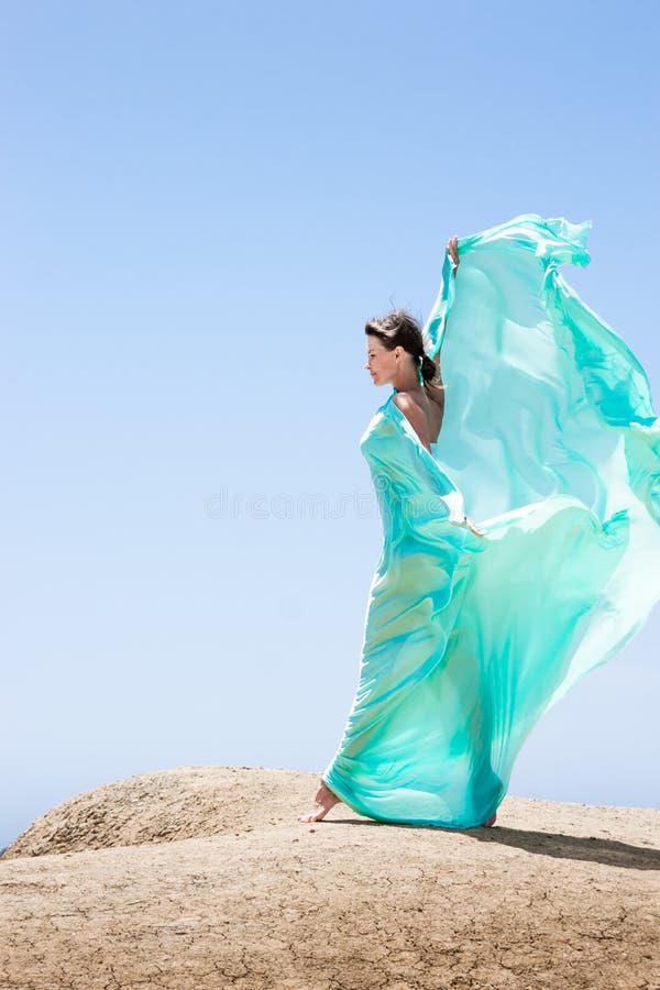 Girl dancing in the wind stock image. Image of wave, dancer - 54504517