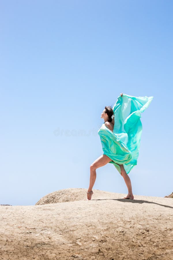 Girl dancing in the wind stock photo. Image of pose, girl - 54505182