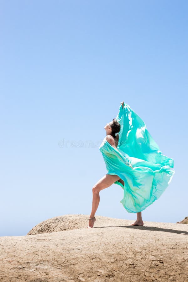 Girl dancing in the wind stock photo. Image of pose, girl - 54505182