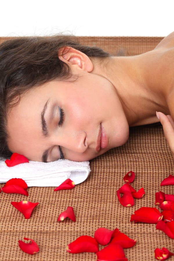 Girl at the Day Spa - Smiling Female Face Stock Photo - Image of ...