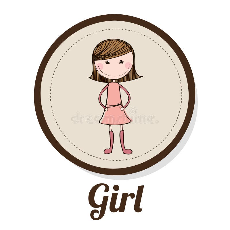 Girl design stock vector. Illustration of invitation - 47342163