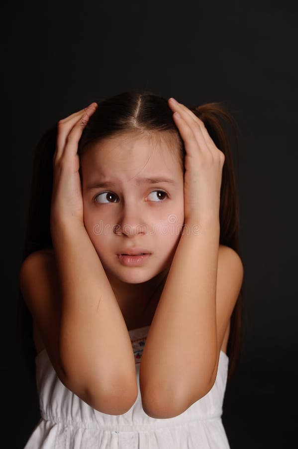 Girl in despair stock photo. Image of miserable, background - 85183890