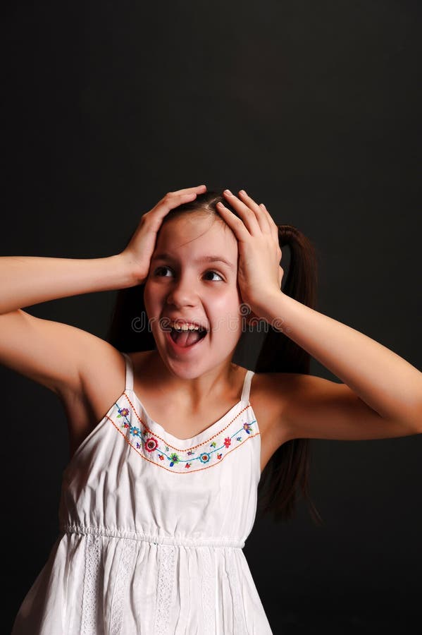 Girl in despair stock photo. Image of miserable, background - 85183890