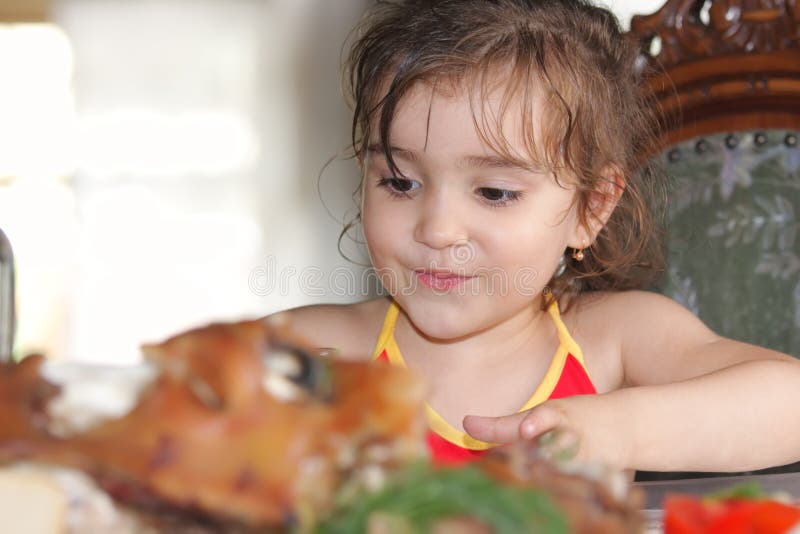 Girl at dining table stock photo. Image of summer, caucasian - 15474166