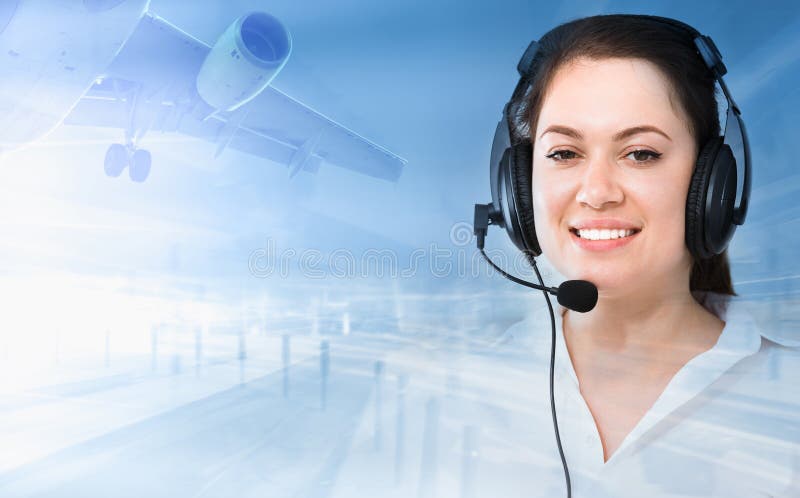 Dispatcher Navigating Plane Stock Photo - Image of journey, vacations ...