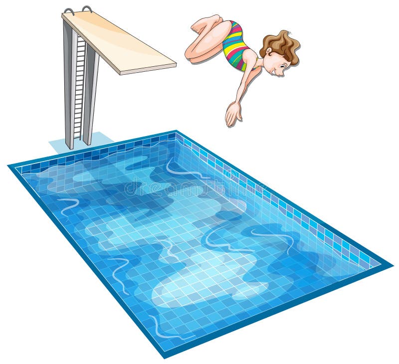 Woman Diving Pool Stock Illustrations – 924 Woman Diving Pool Stock ...