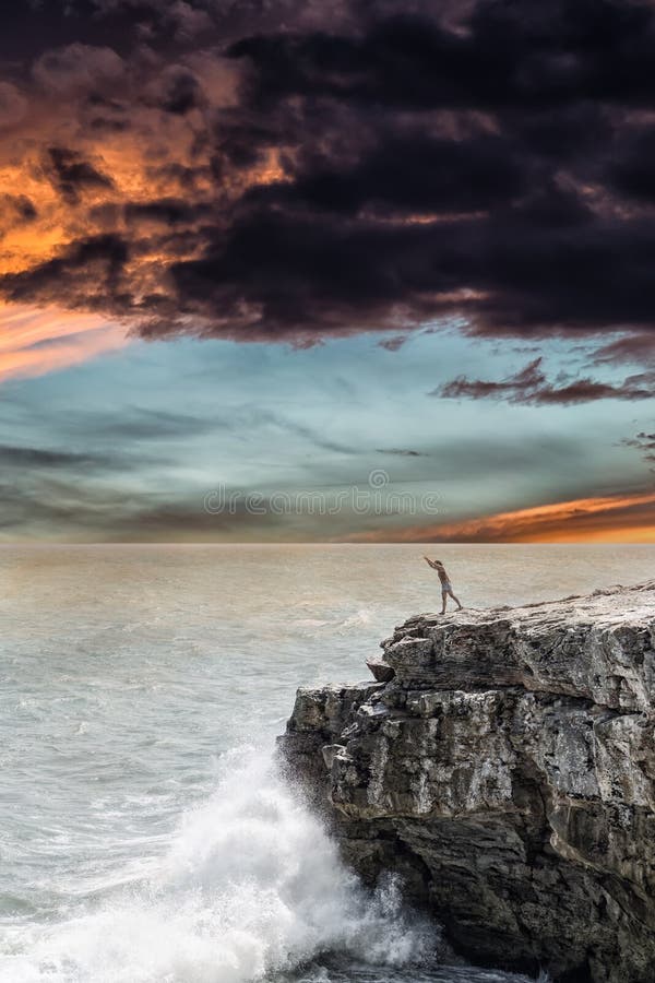 Girl diving in the waves stock image. Image of jump, sunrise - 39604245