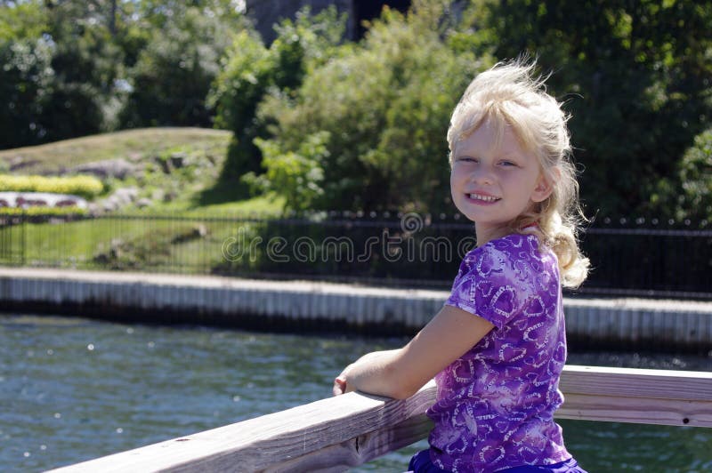 Girl on dock stock image. Image of boat, child, girl - 70500675