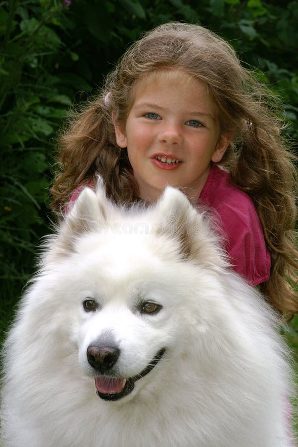 Girl with dog stock image. Image of carnivore, gorgeous - 13303925