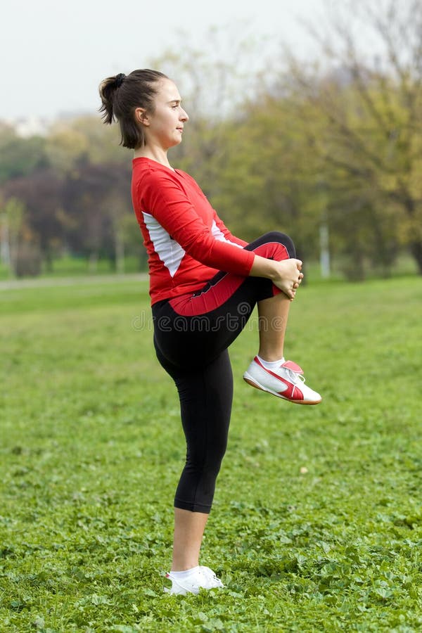 Girl doing exercises stock photo. Image of fitness, caucasian - 8613014