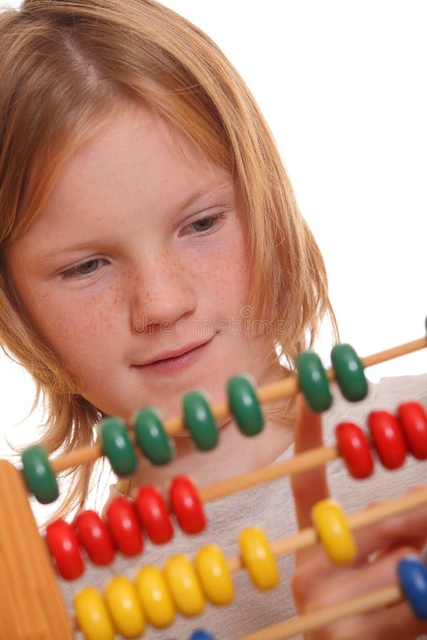 Girl doing maths stock image. Image of math, calculator - 20513031