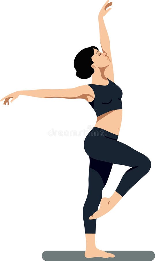 Girl Doing Sports No Background Vector Image Stock Vector ...