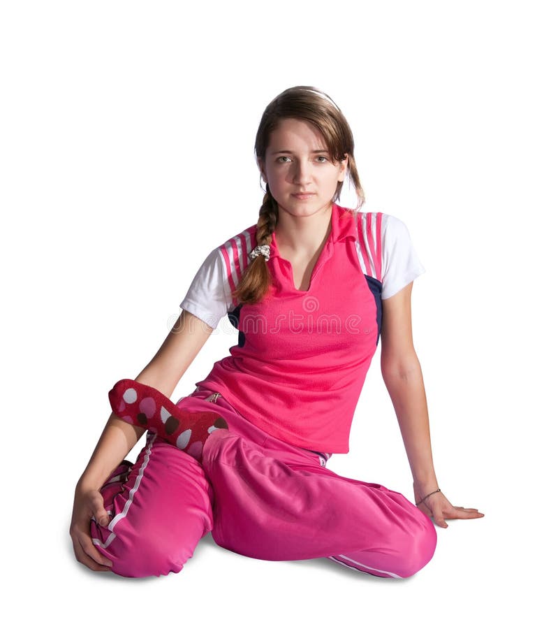 Girl doing yoga stock photo. Image of female, healthy - 9317970