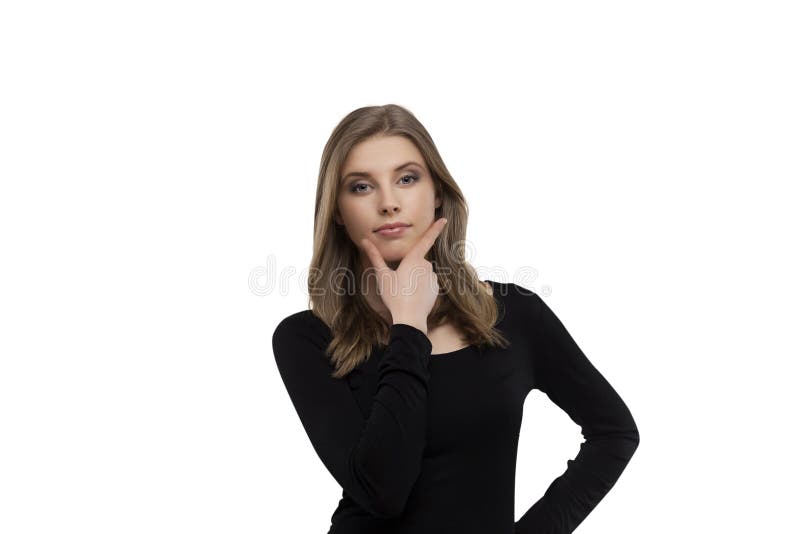 Girl with Doubtful Expression Stock Photo - Image of happy, annoyed ...