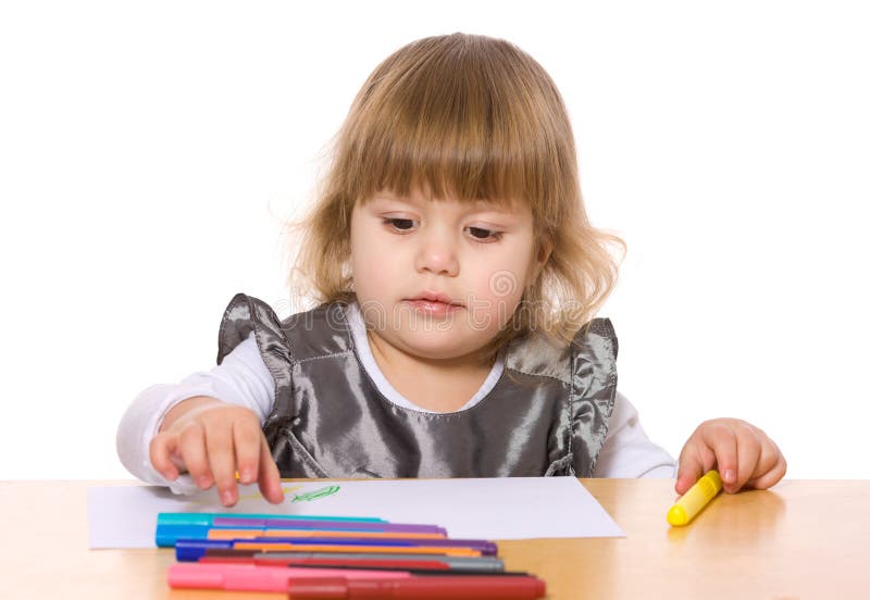 Girl drawing stock photo. Image of leisure, casual, girls - 16701862