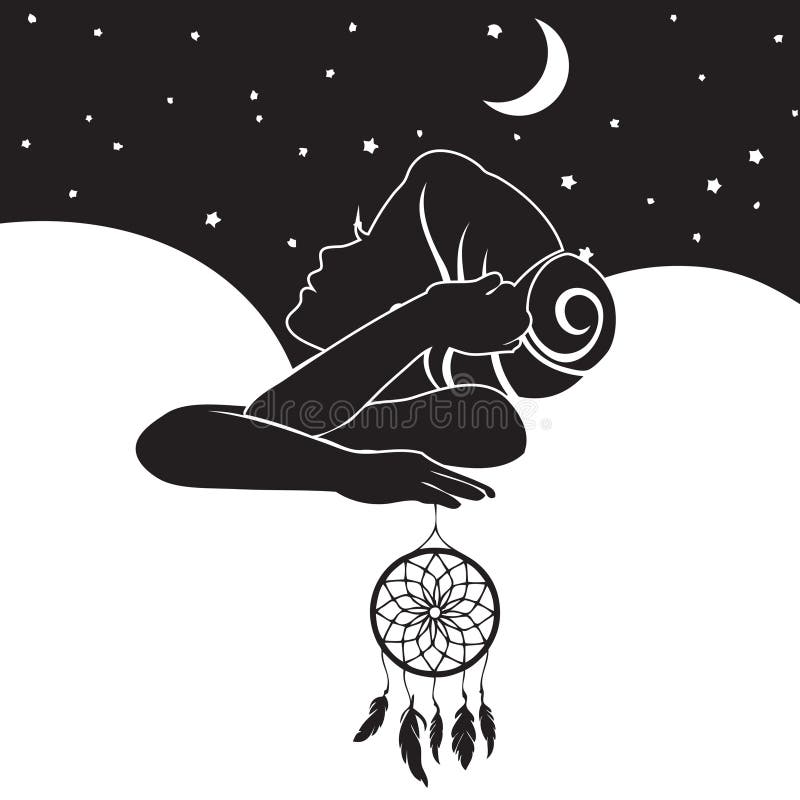 The girl is dreaming stock vector. Illustration of lady - 327870440