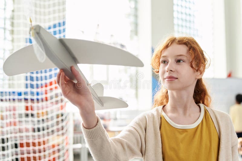 Girl Dreaming To Become Pilot Stock Photo - Image of dream, learn ...