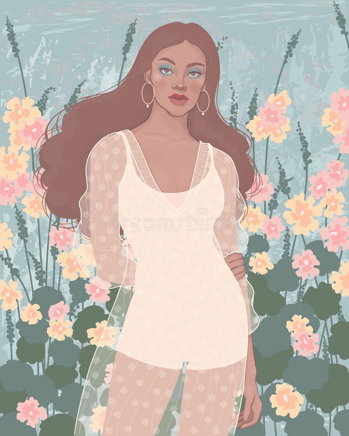 Beautiful Dark Skinned Girl Stock Illustrations 547 Beautiful Dark