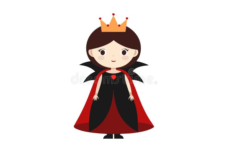 Girl Dressed As a Vampire Queen for Halloween Stock Vector ...